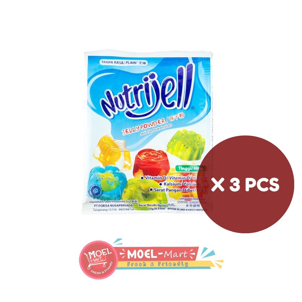 Jual NUTRIJELL Plain 3pcs x 15gr | Shopee Indonesia