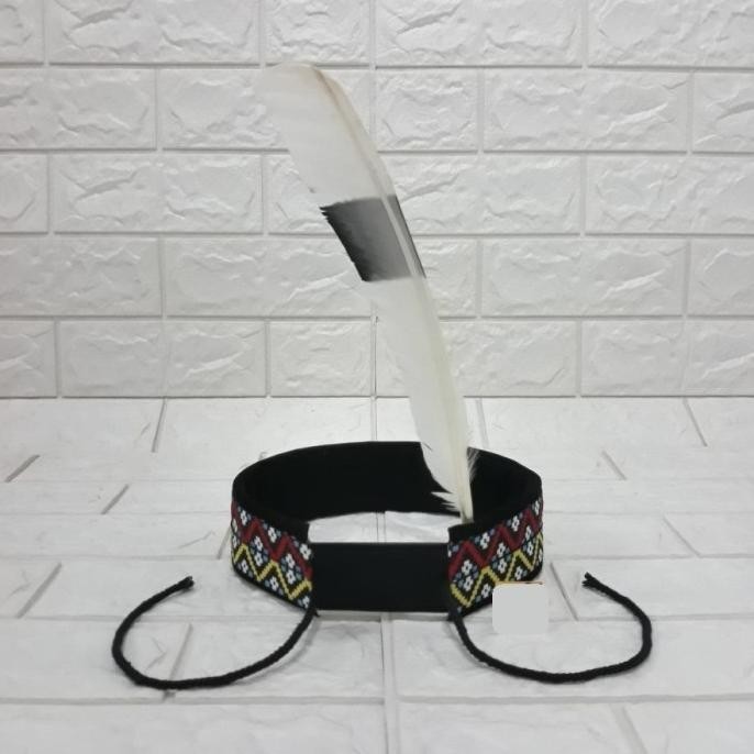 Jual Topi dayak bludru hitam / aksesoris tari / kepala / tari ...