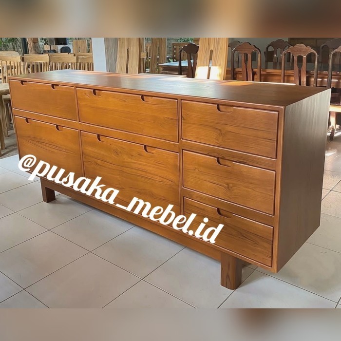 Jual meja cabinet drawer laci minimalis kayu jati, meja rak laci kayu ...