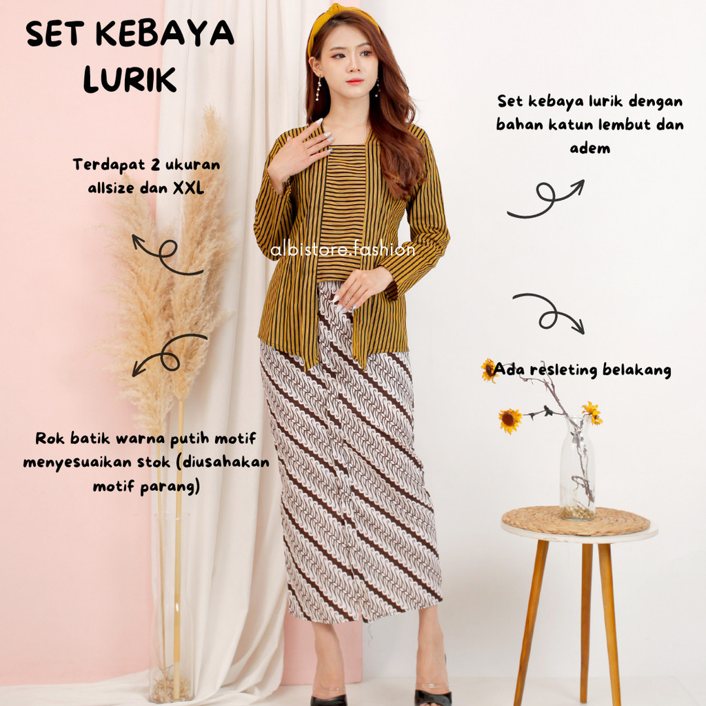 Jual [EXCLUSIVE] MODEL TERKINI KEBAYA LURIK DEWASA KEBAYA LURIK SET PEREMPUAN KEBAYA TRADISIONAL ...