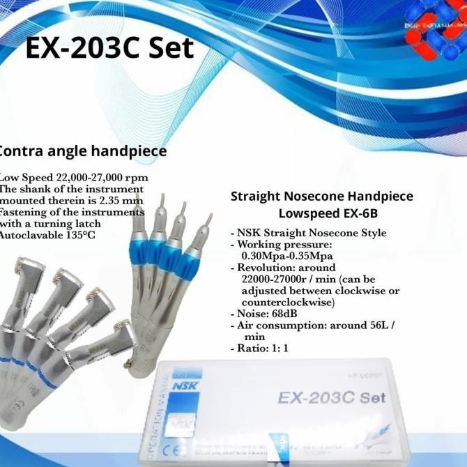 Jual Dental Nsk Ex-203C Set Handpiece Low Speed 4 Hole | Shopee Indonesia