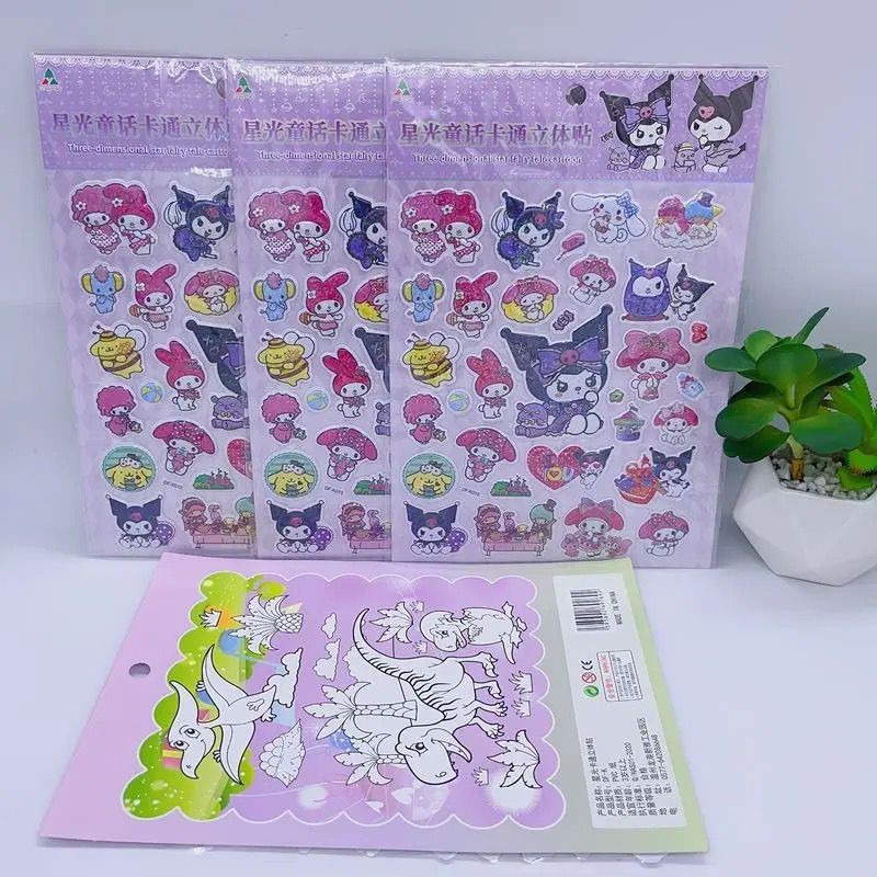 Jual SAKHA- 1 PCS STICKER JUMBO SANRIO TIMBUL 3D | STICKER COLORING ...