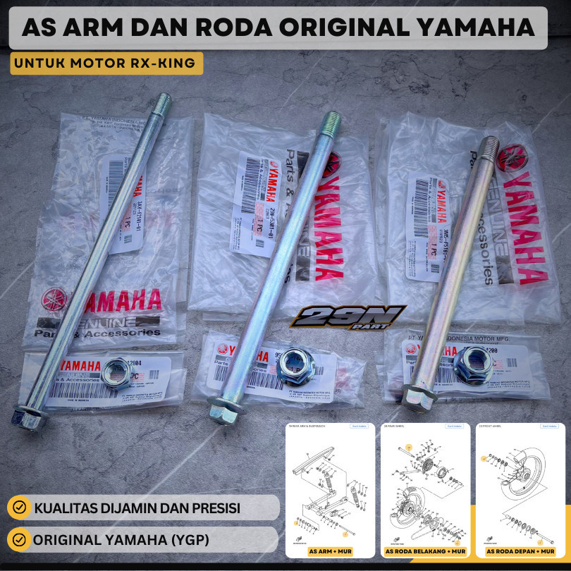Jual AS RODA DEPAN BELAKANG ARM RX KING PLUS MUR FULLSET ORIGINAL ...