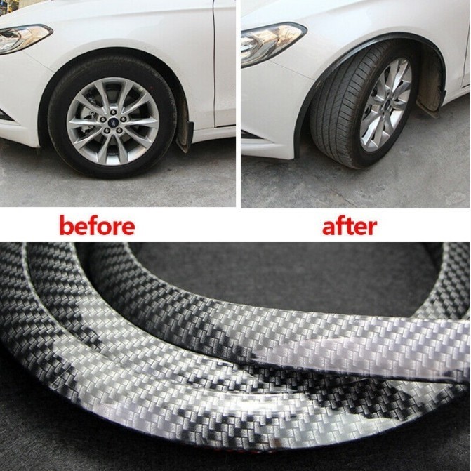 Jual LIS PELINDUNG BUMPER ATAS BAN MOBIL LIST CARBON 4D OVER FENDER (4 ...