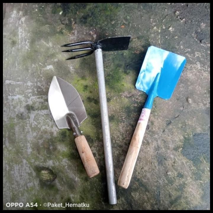 Jual SET ALAT BERKEBUN 3 PCS 4 FUNGSI GARUK CANGKUL PIPA BESI SEKOP ...