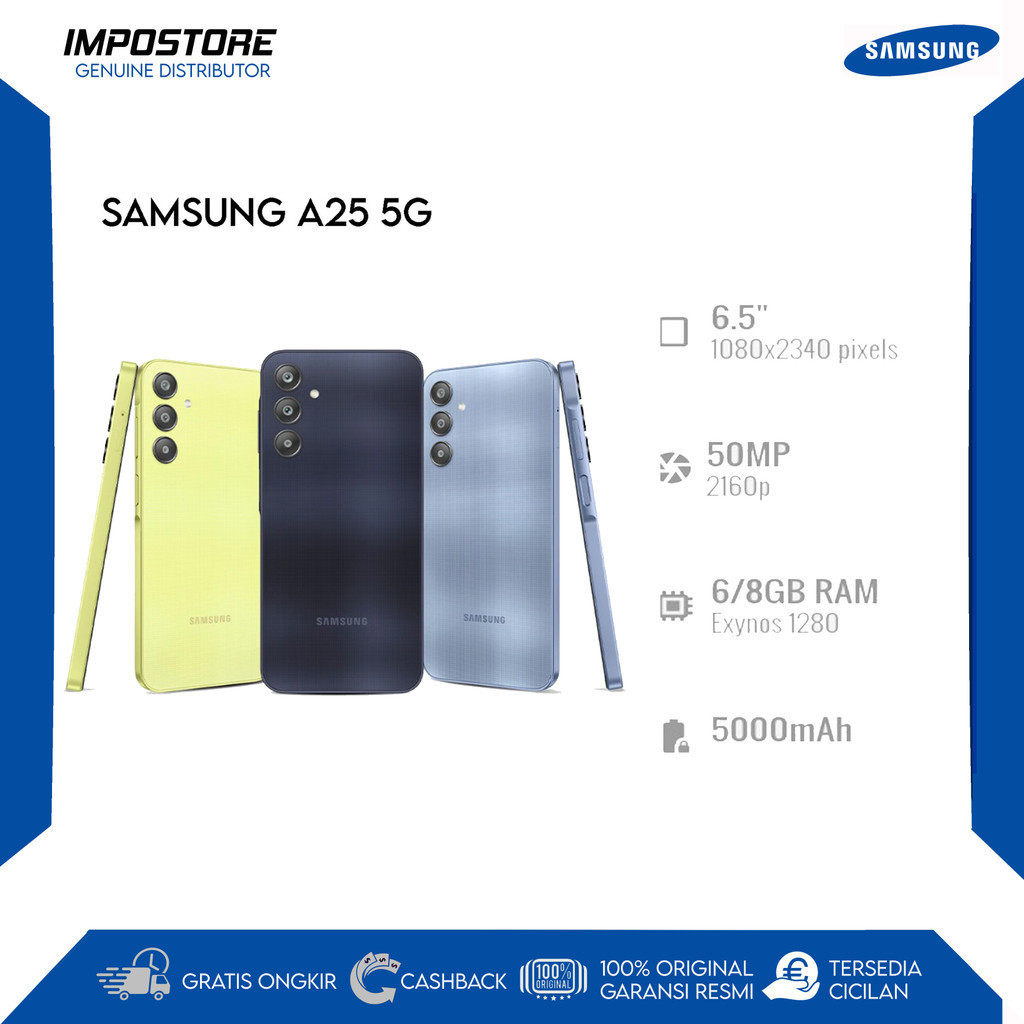 Jual SAMSUNG A25 5G - 8/128 GB - EXYNOS 1280 - REPACK | Shopee Indonesia