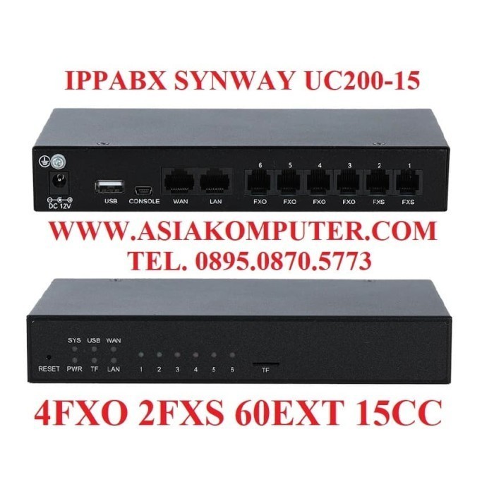 Jual Special Produk Ippbx Synway Uc200-15 4Fxo 2Fxs 6Fxo Ippabx Ip Pabx Pbx Murah Ippabx ...