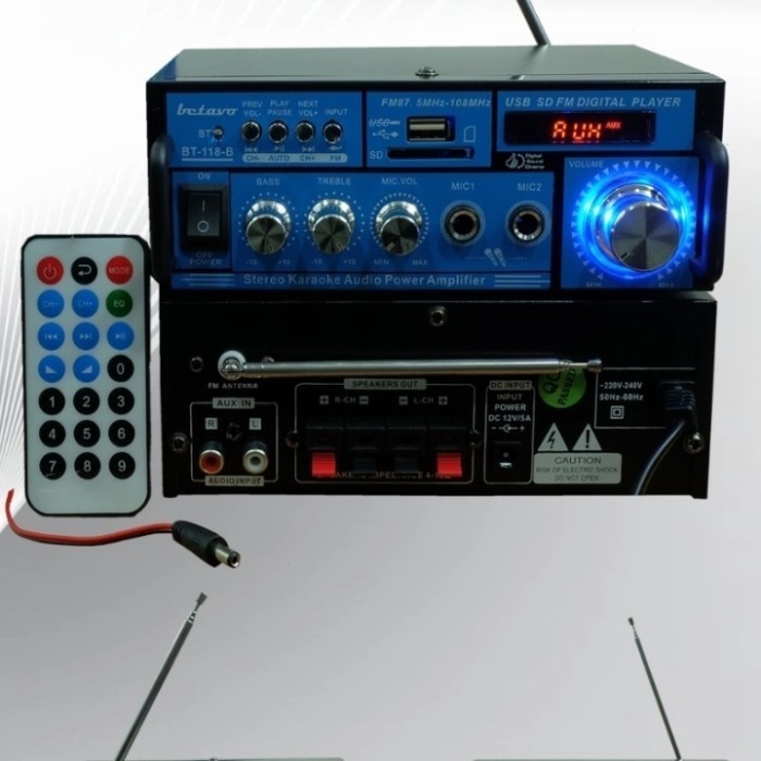 Jual Paket Sound Audio Minimalis 1 Unit Amplifier 4 Unit Speaker 4 Inch ...