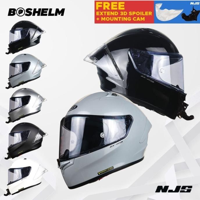 Jual Helm NJS ZX-1R GT Solid Helm Full Face SNI | Shopee Indonesia