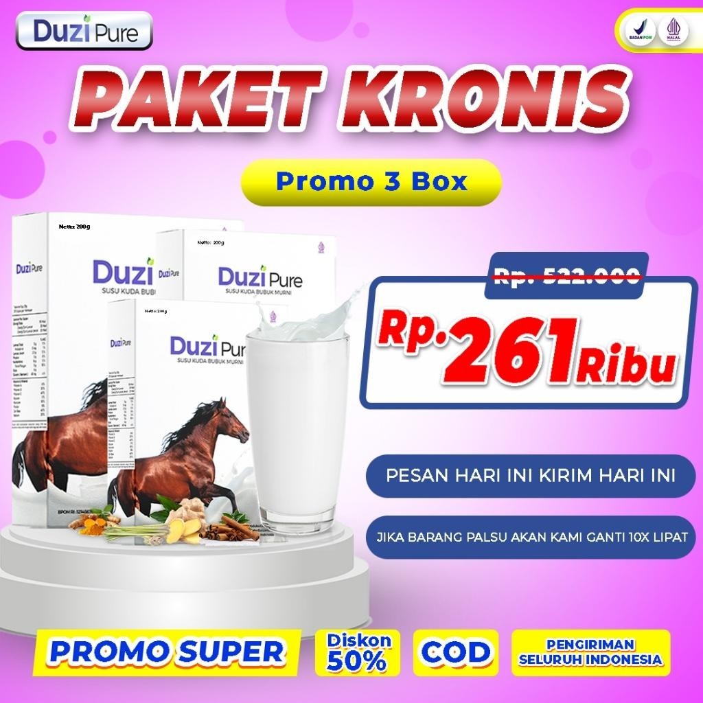 Jual Duzi Pure Susu Kuda Liar Murni Asli Lombok 3 BOX Kualitas Terbaik ...