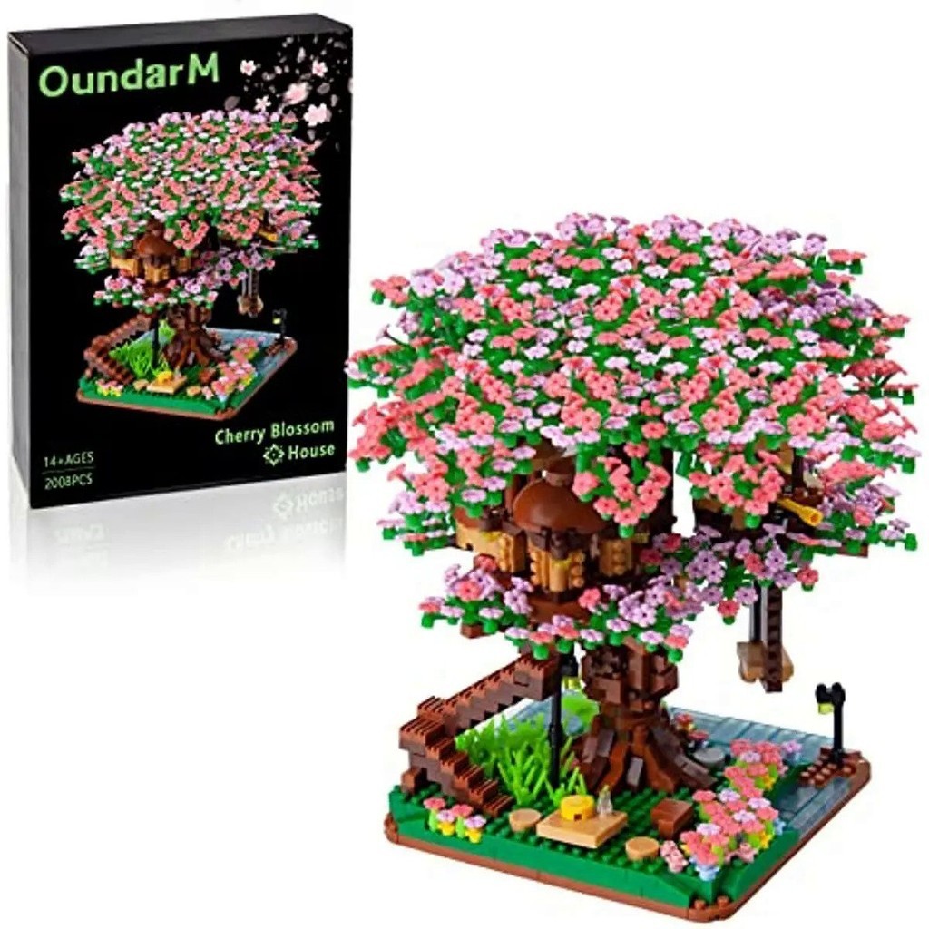 Jual Cherry Blossom Treehouse Bonsai Tree Building Blocks Set Sakura ...