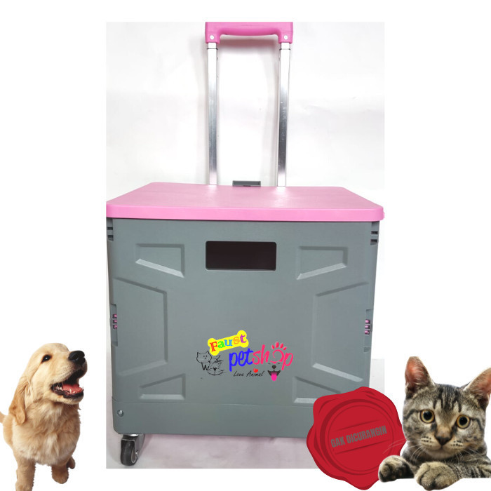 Jual Pet Stroller 4 Roda Trolley Anjing & Kucing Pet Cargo | Shopee ...
