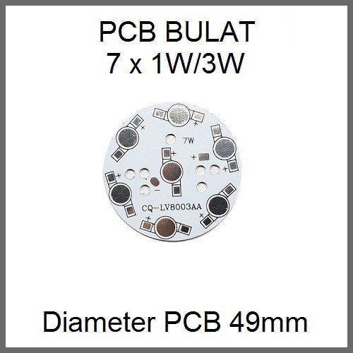 Jual Heatsink Pcb HPL 7x1W Bulat Alumunium 49mm | Shopee Indonesia