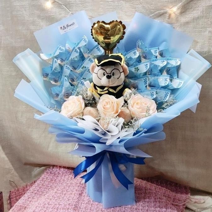 Jual Pembuatan buket uang | money bouquet | kerangka bunga uang |model ...
