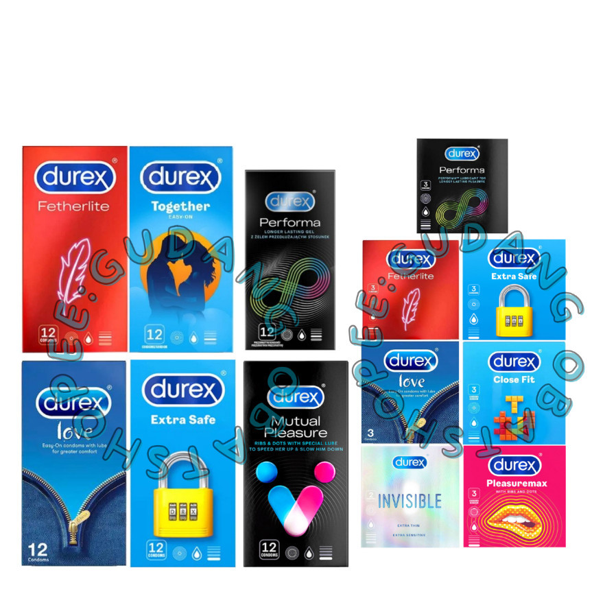 Jual NAG DUREX CLOSE FIT INVISIBLE FETHERLITE LOVE PERFORMA PLEASUREMAX EXTRA SAFE TOGETHER AC8 ...