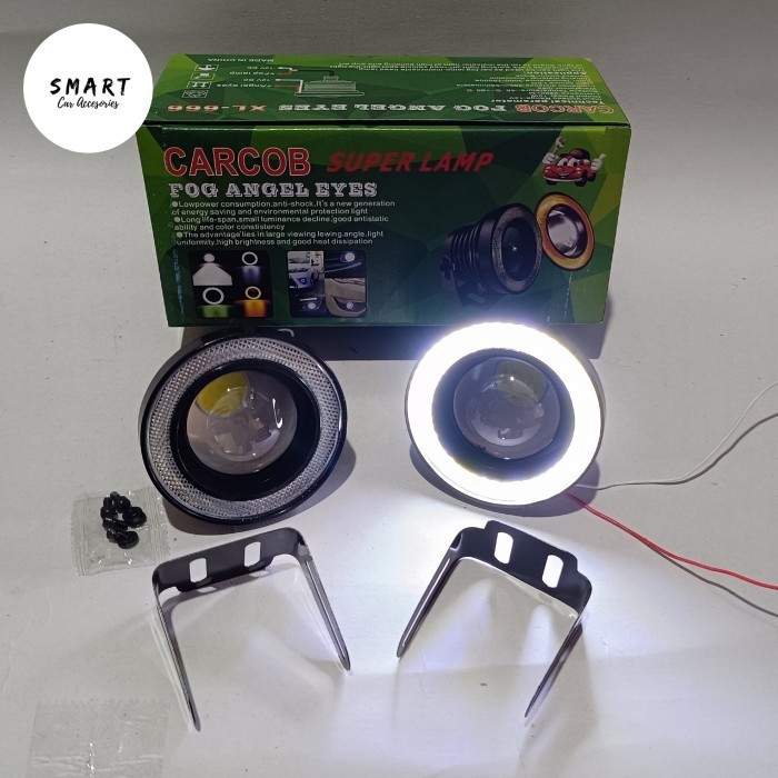 Jual Lampu Foglamp Fog Lamp Angel Eyes Universal 89mm Biru Putih Merah ...