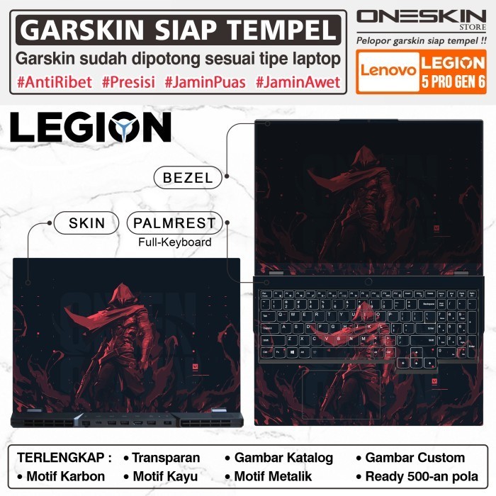 Jual Garskin Sticker Laptop Lenovo Legion 5 5i Pro-16 16ACH6H 16ITH6H ...