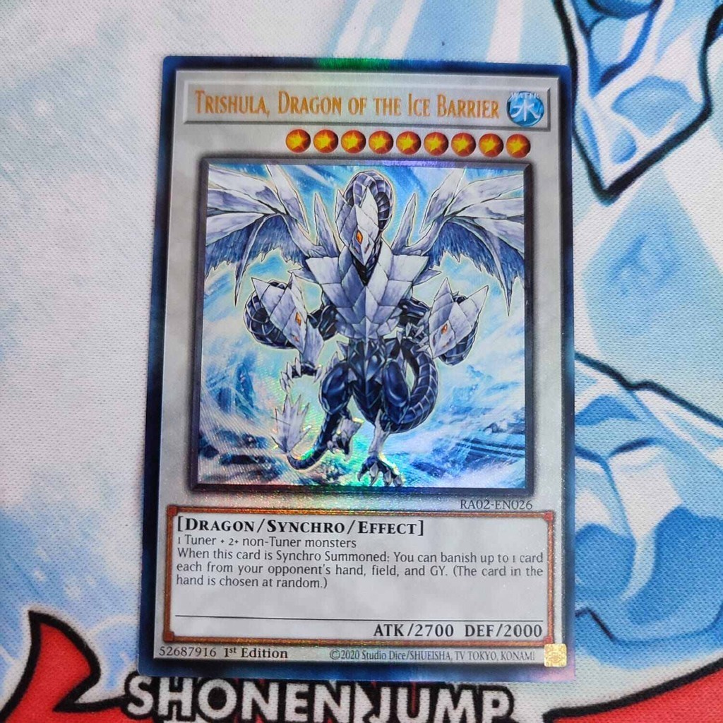 Jual yugioh trishula dragon of the ice barrier RA02 ultimate rare original | Shopee Indonesia