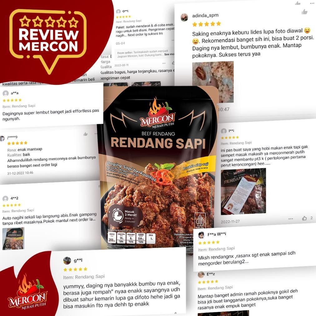 Jual Mercon Merah Putih - Satuan || Limited Edition !! Rendang Sapi ...