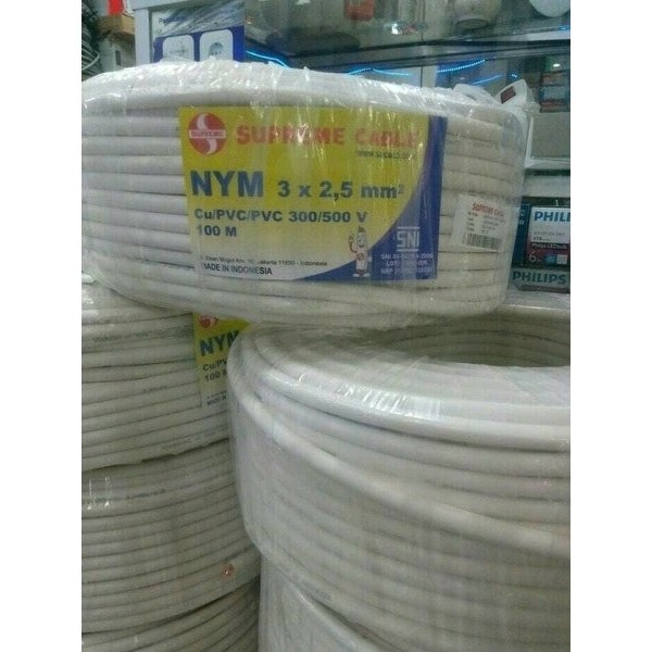Jual Kabel Nym 3X2.5Mm 3X2.5 Mm Supreme Roll 100 Meter | Shopee Indonesia