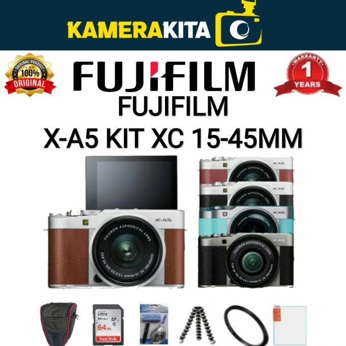 Jual FUJIFILM X-A5 KIT XC 15-45MM / FUJIFILM MIRRORLESS XA5 KIT 15-45MM | Shopee Indonesia