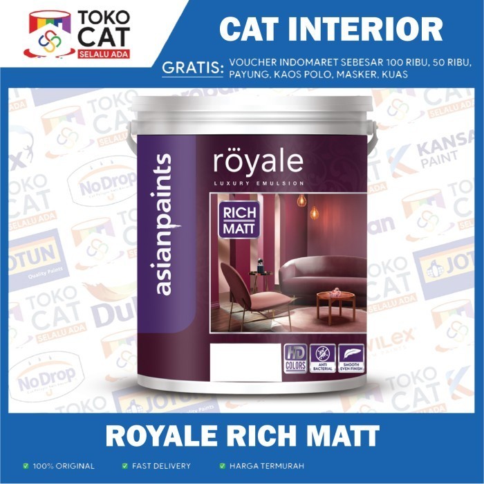 Jual Cat Tembok Interior | Asian Paint Rich Matt Warna Putih 20 L ...