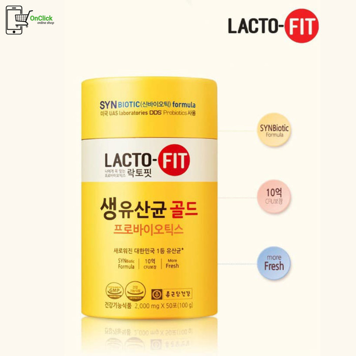 Jual Lacto-Fit Probiotic Gold 1 Sachet Isi 10 Stick Original Korea ...