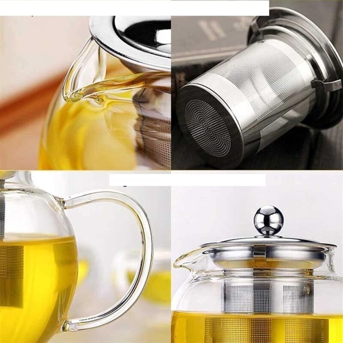 Jual Teko Teh Kaca Tahan Panas Dengan Saringan Glass Teapot 650Ml | Shopee Indonesia