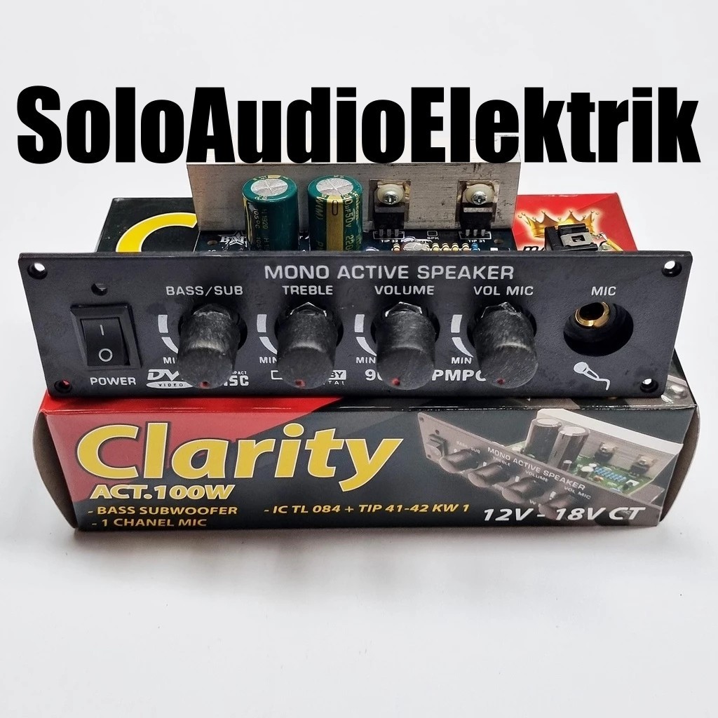 Jual Kit Power Amplifier Built In Tone Control Mono CT 100 Watt Clarity ...