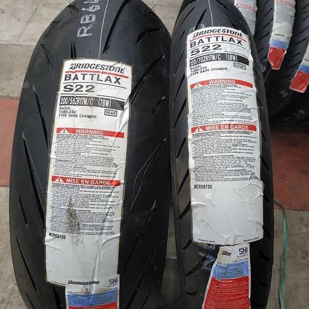 Jual Ban Battlax Bridgestone S22 120-70 17 dan 200-55 17 Bridgestone ...