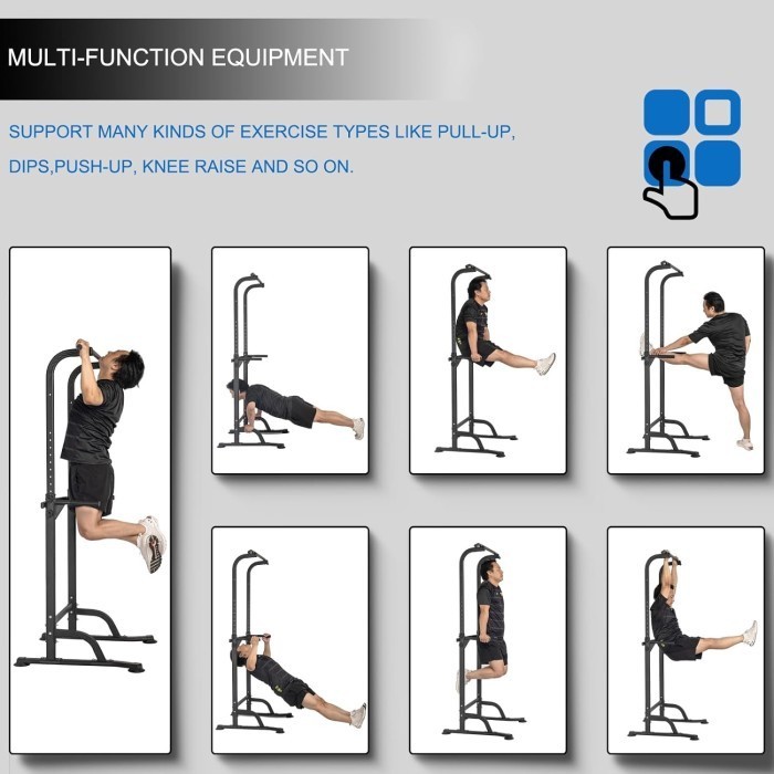 Jual Alat Fitness Pull Up Power Rack Horizonal Bar Home Gym 4001F Black ...