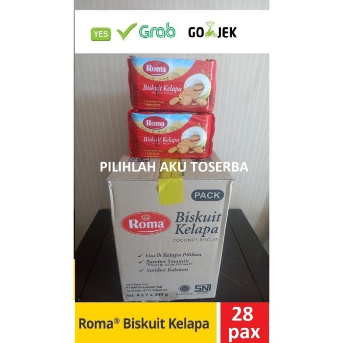 Jual Biskuit Roma Kelapa 300 Gr - 1 Kardus Isi 28 Pax - Khusus Gojek ...