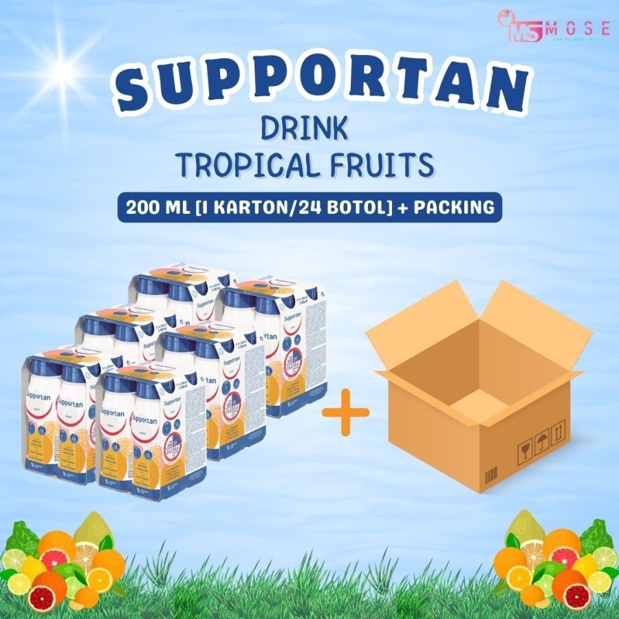Jual SUPPORTAN DRINK TROPICAL FRUITS 200 ML 1 KARTON/24 BOTOL | Shopee ...