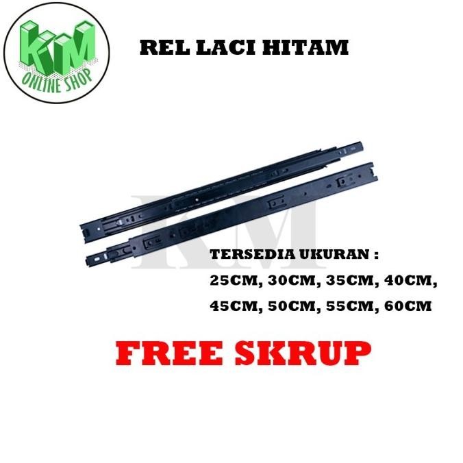 Jual Rel Laci (Hitam) 40 Cm Double Track Mapla Full Extention 35mm ( 2x ...