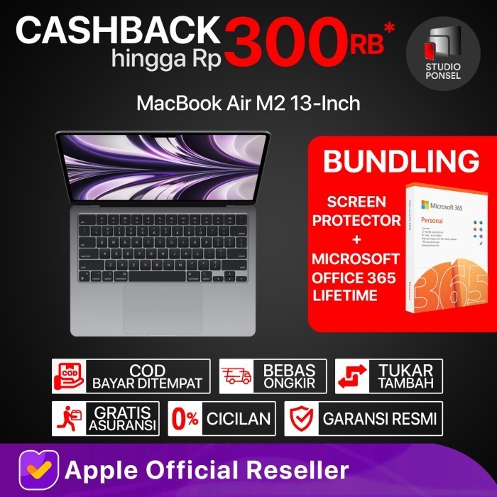 Jual Apple MacBook Air 2022 M2 Chip 13" Inch 512GB 256GB RAM 8GB ...