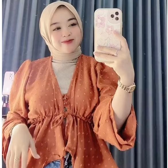 Jual Blouse Uragiri Kayla Atasan Wanita Wrap Ikat | Pamela Top Zura Blouse Kaila Outer Uragiri ...
