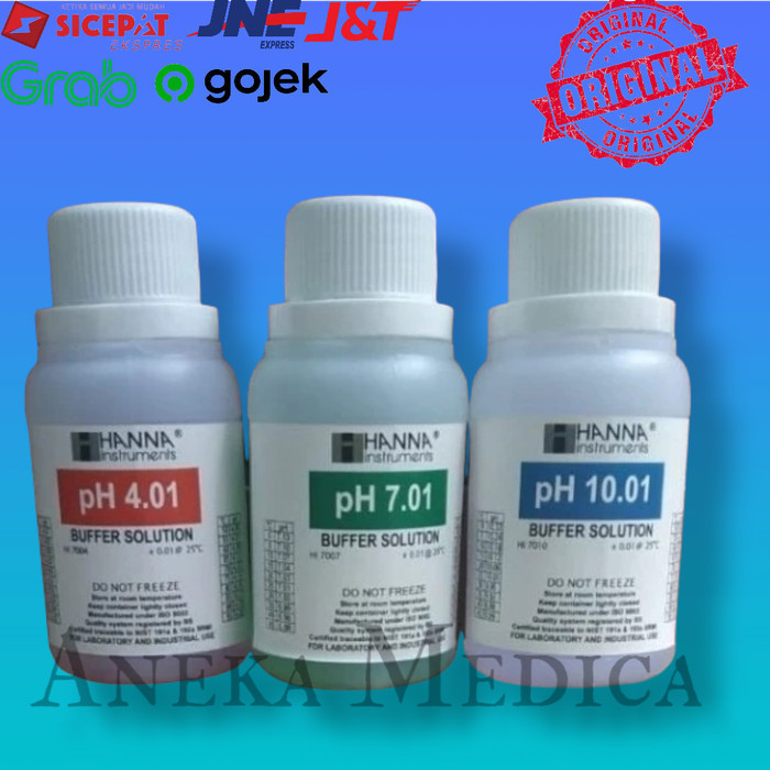 Jual CAIRAN BUFFER SOLUTION PH HANNA PH4/PH7/PH10 100 ML | Shopee Indonesia