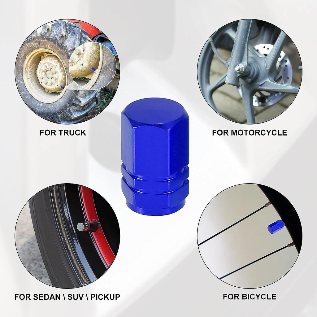 Jual AQTQ Tutup Pentil Ban Mobil Motor Hex Valve Cap Aluminium 4 PCS ...