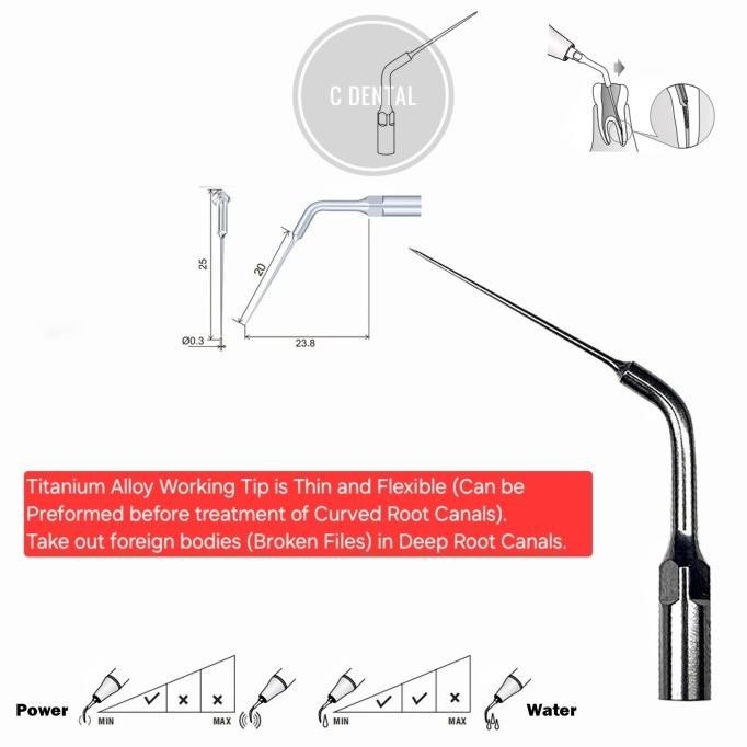 Jual TYU Endo Tip Scaler Flexible Removal Broken Files Deep Curved Root ...