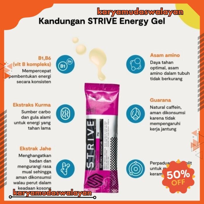 Jual STRIVE ENERGY GEL RASA MARKISA SE BOX ISI 5 PC - SUPLEMEN OLAHRAGA ...