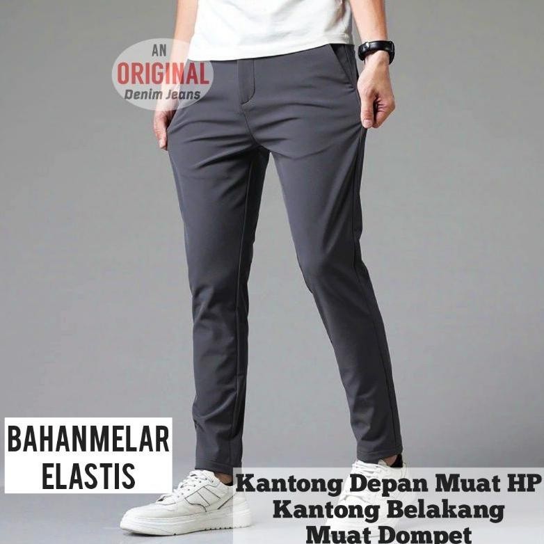 Jual Celana Pria Chino Slim Fit Panjang Pria Kerja Kantor Santai Liburan Cowok Original An Jeans ...