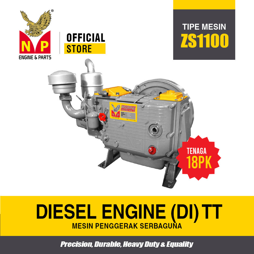 Jual NP - Diesel Engine ZS1100TT / Mesin Diesel ZS1100 Tanpa Tanki Air Dan Tanki Bahan Bakar ...