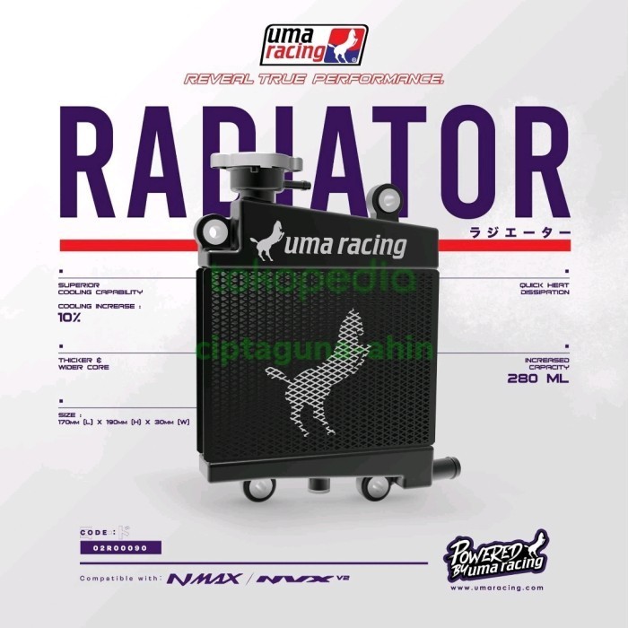 Jual Asli Radiator Uma Racing Yamaha New Nmax 155 / Aerox 155 V2 Full ...