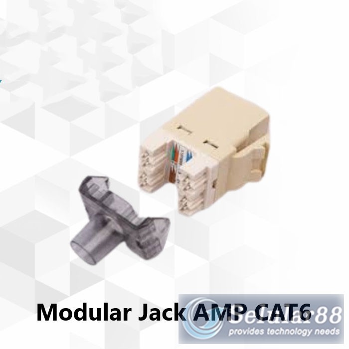 Jual AMP Commscope 1375055-1 SL110 Series Modular Jack RJ45 Cat6 Cat 6 ...