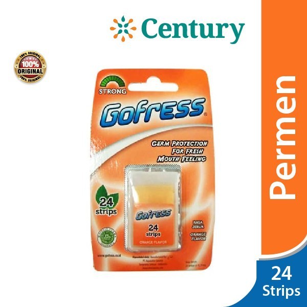 Jual Go Fress Orange isi 24 strips/penyegar nafas/lembaran/permen ...