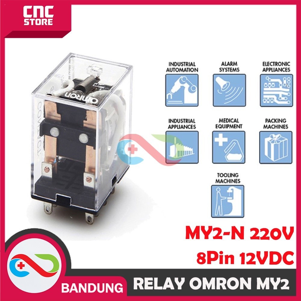 Jual RELAY MY2 12V OMRON / RELAY MY2N 24V OMR / RELAY MY2-N 220V 8 PIN ...