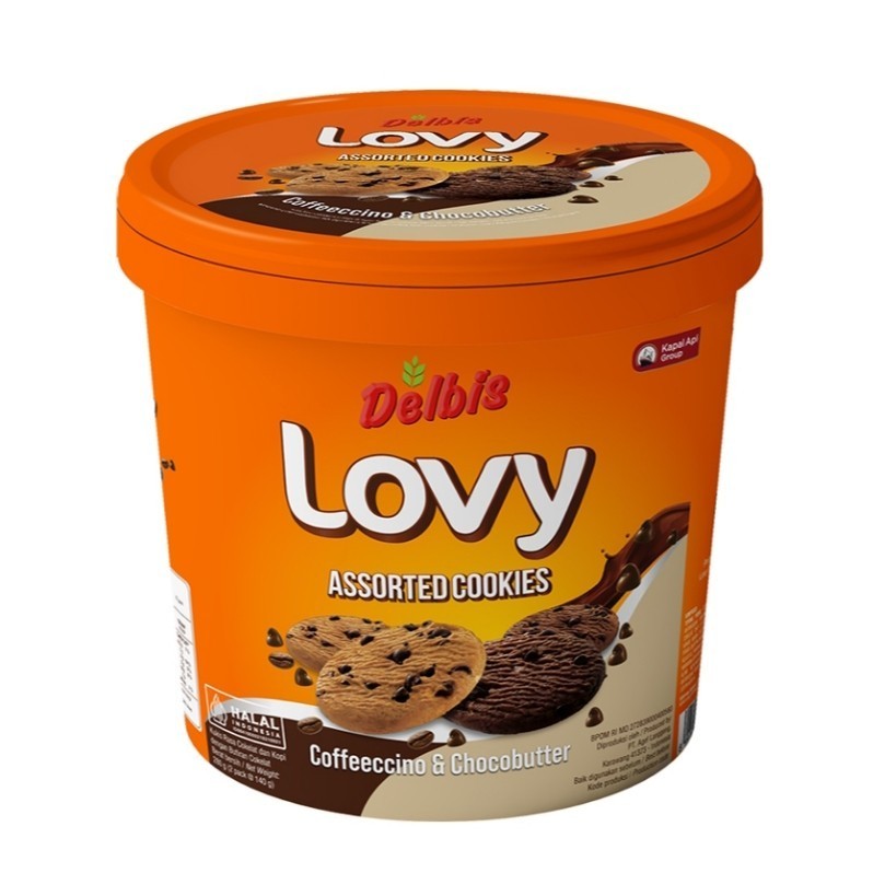 Jual Delbi's Lovy Assorted Cookies Coffeeccino & Chocobutter 280 g ...