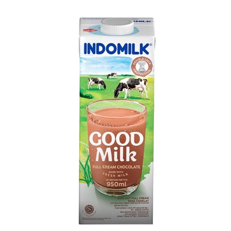 Jual INDOMILK Susu UHT Full Cream Cokelat 950 ml | Shopee Indonesia