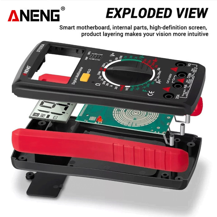 Jual Aneng Dt9205A-3 Digital Multimeter Hfe Transistor Buzzer Original | Shopee Indonesia