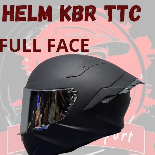 Jual Helm Kbr Tt Course Full Face Polos Hitam Doff Black Doff Sni Isle ...